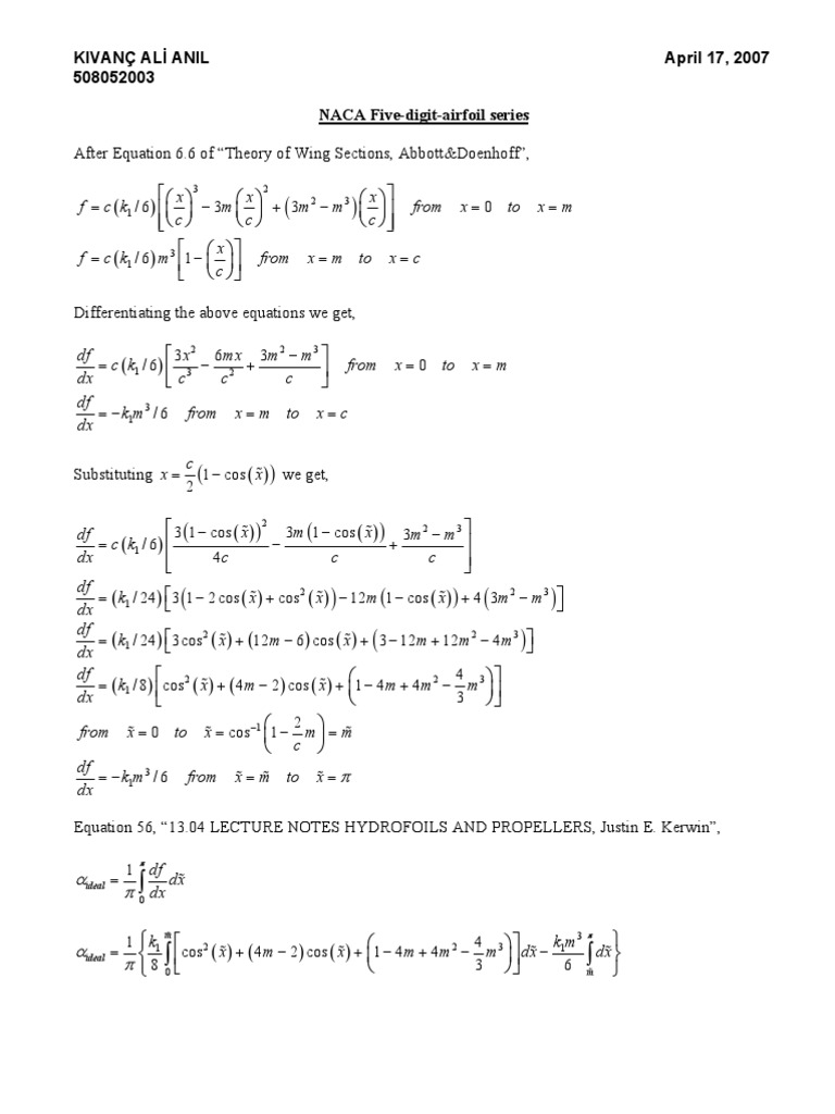 NACA Five-Digit-Airfoil Series | PDF