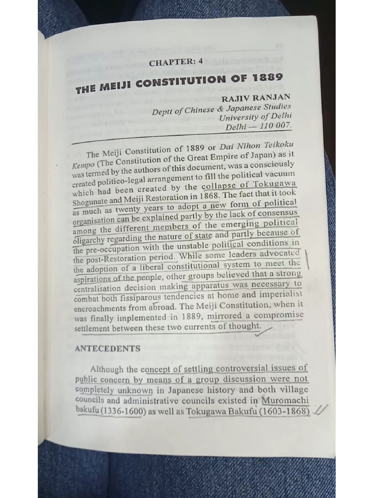 The Meiji Constitution of 1889 | PDF