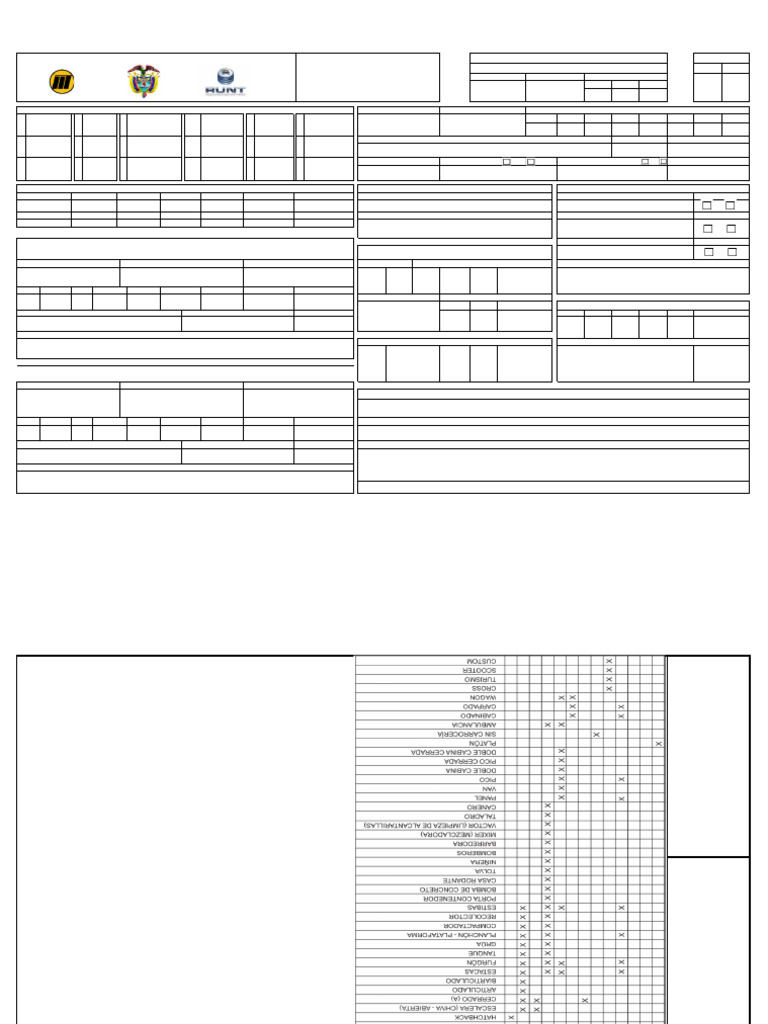 Formulario Trámites RUNT | PDF | Placa de matrícula del vehículo ...
