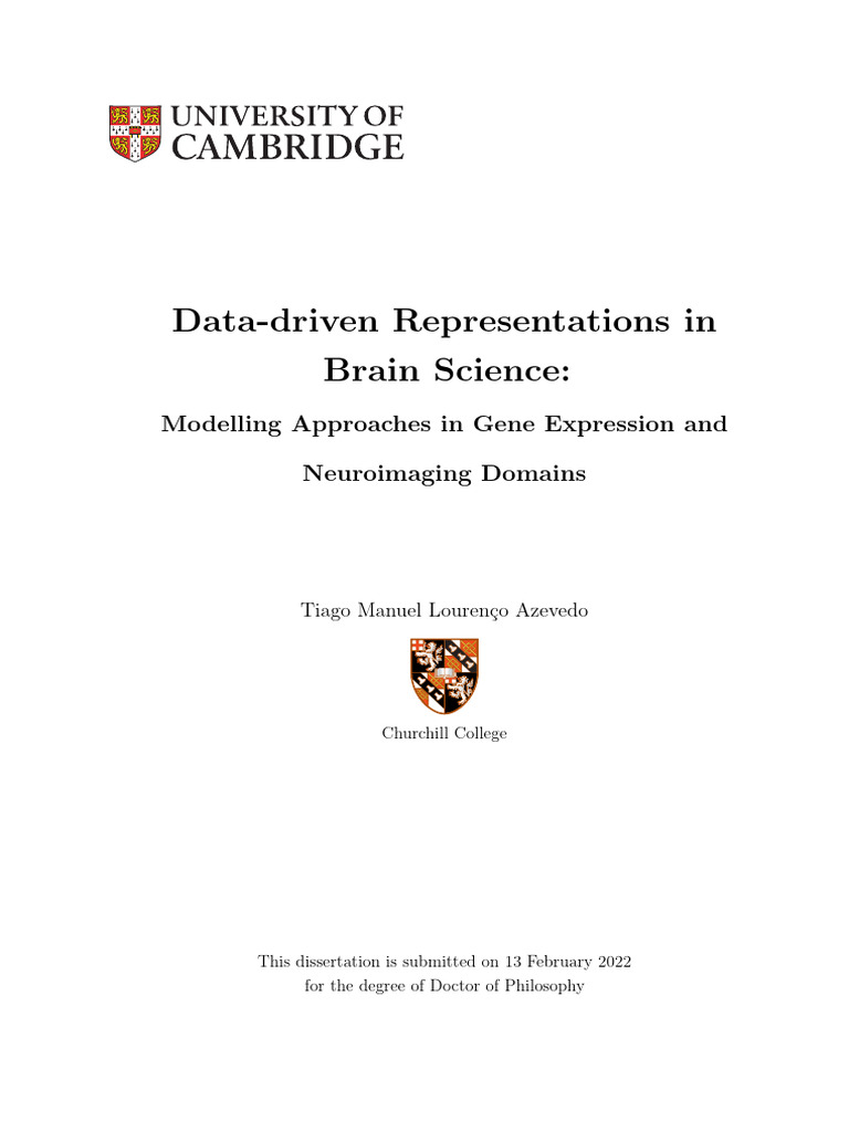 Thesis | PDF | Machine Learning | Neuroscience