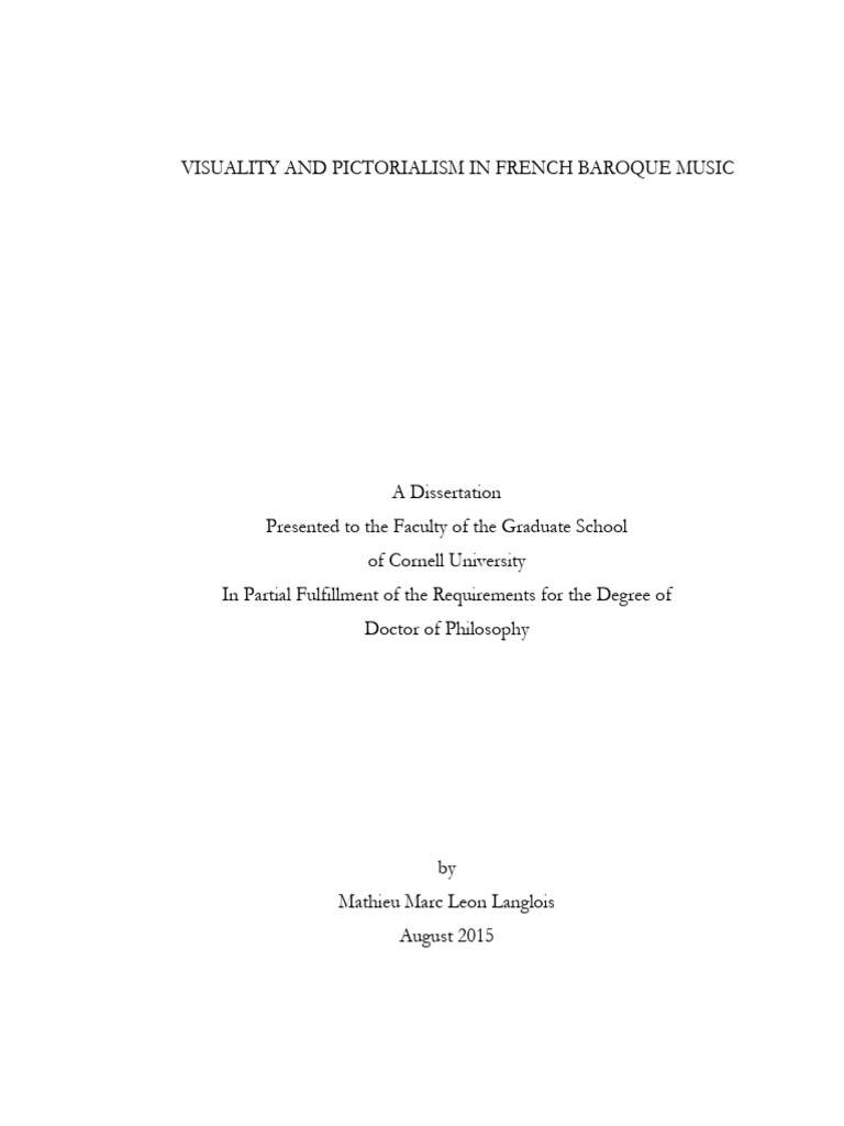 LANGOIS e MATHIEU - Visuality An Pictorialism in French Baroque Music | PDF