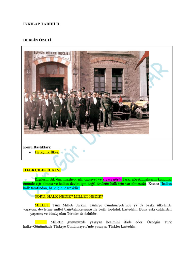 11.hafta ink. tar | PDF