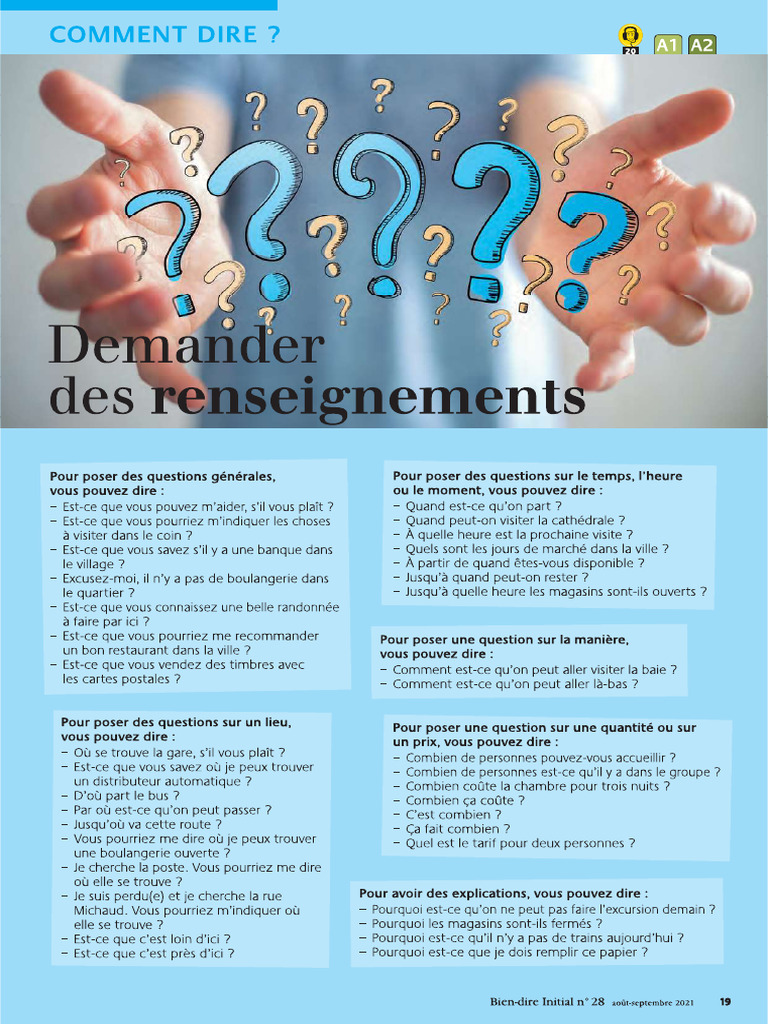 Demander des renseignements | PDF