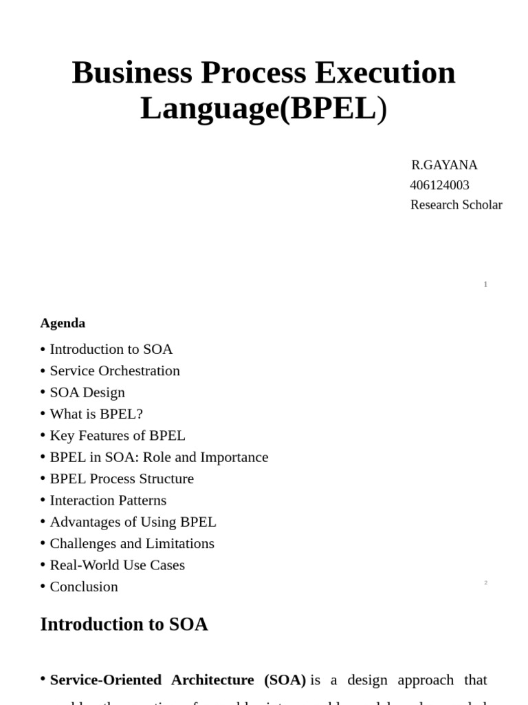 Business Process Execution Language (BPEL) | PDF | Service Oriented Architecture | Computer Science