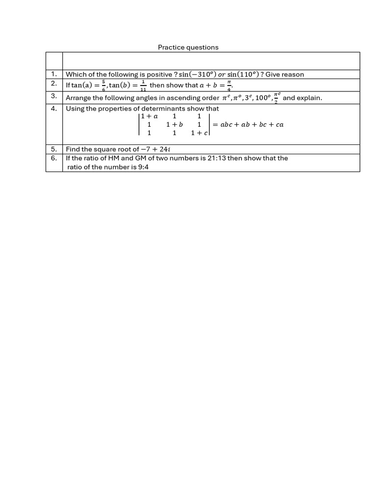Practice Questions XI Practical Science | PDF