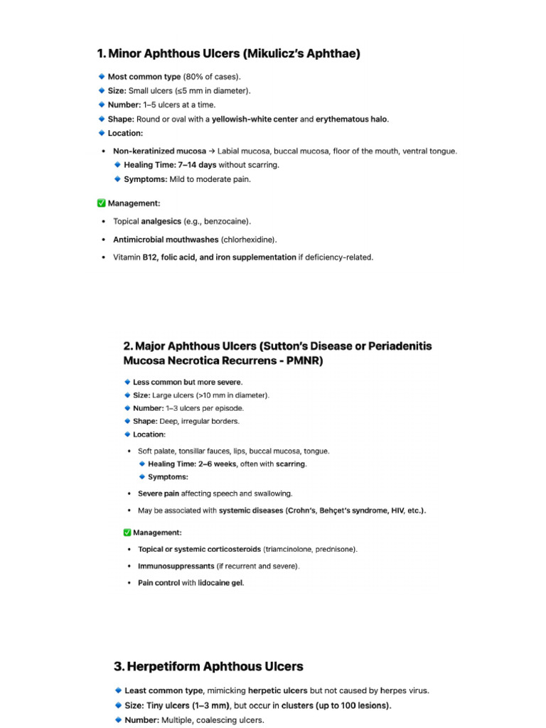 ORAL PATHOLOGY Notes 2 | PDF