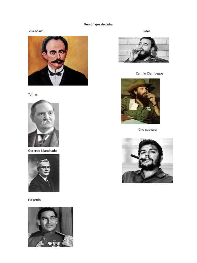 Personajes Históricos de Cuba | PDF