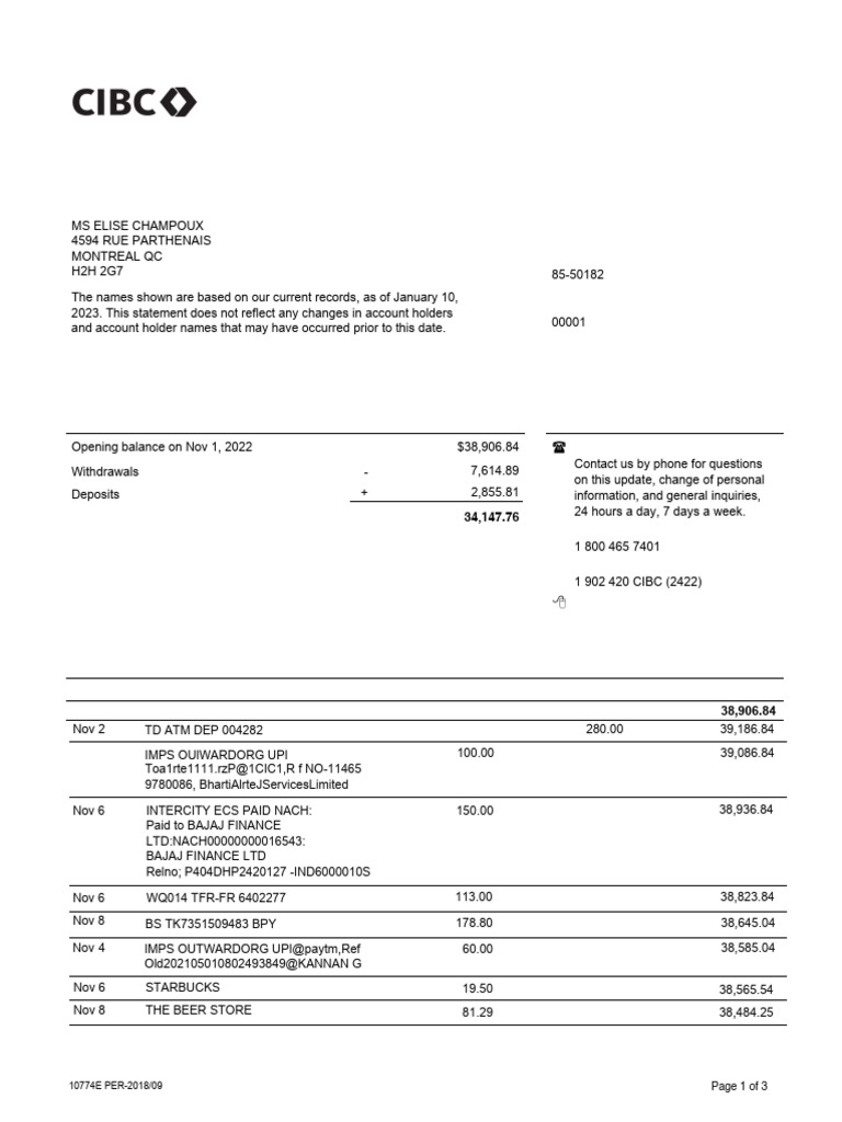 cibc estatement | PDF | Financial Technology | Finance & Money Management
