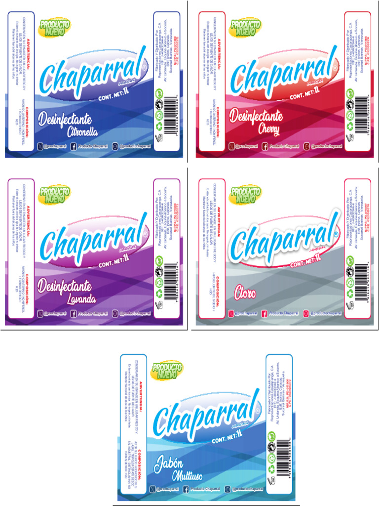 Chaparral 1L | PDF | Sustancias químicas | Compuestos químicos