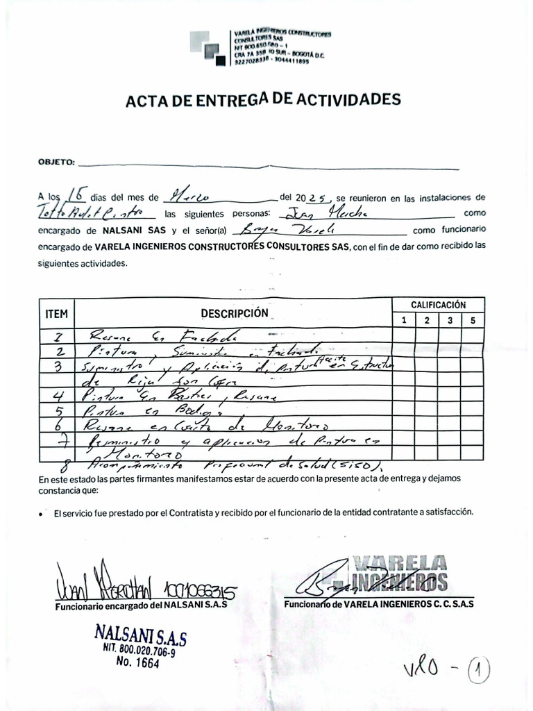 acta de entrega 1 pop up (1) (1) | PDF