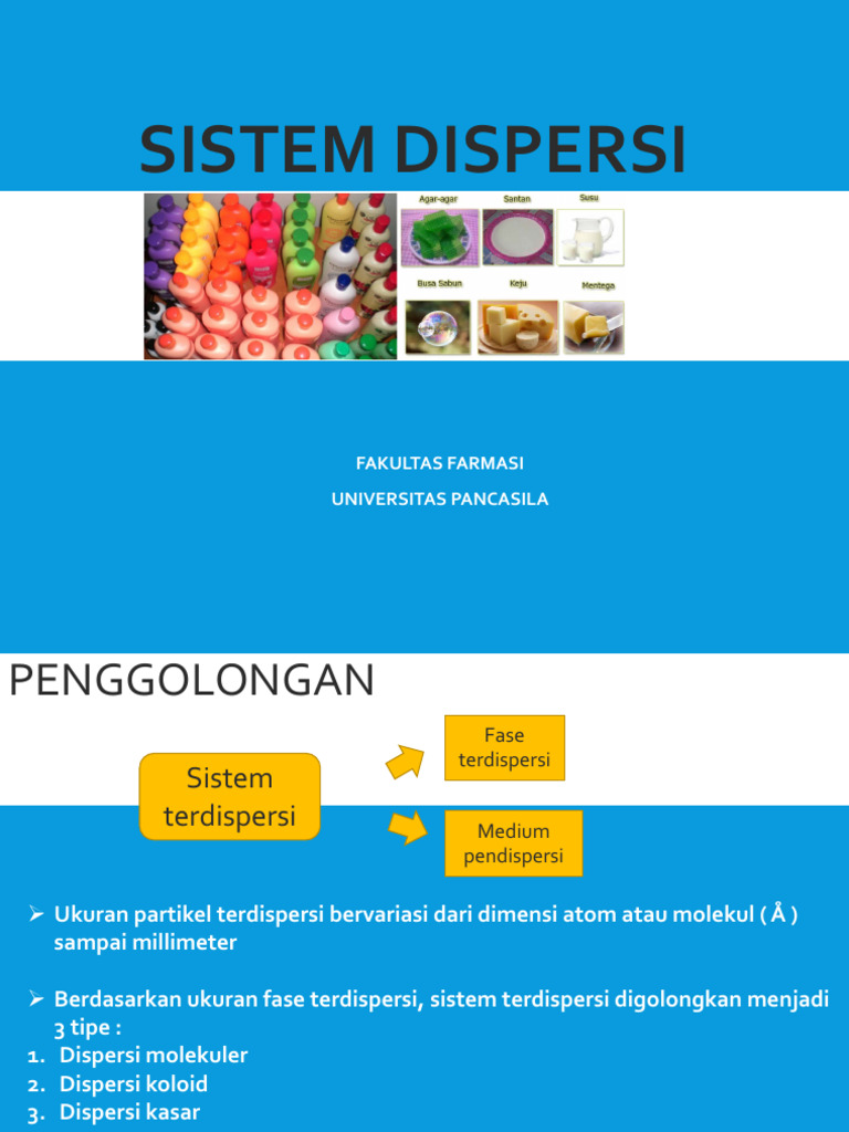 Penggolongan dan Sifat Dispersi Koloid | PDF