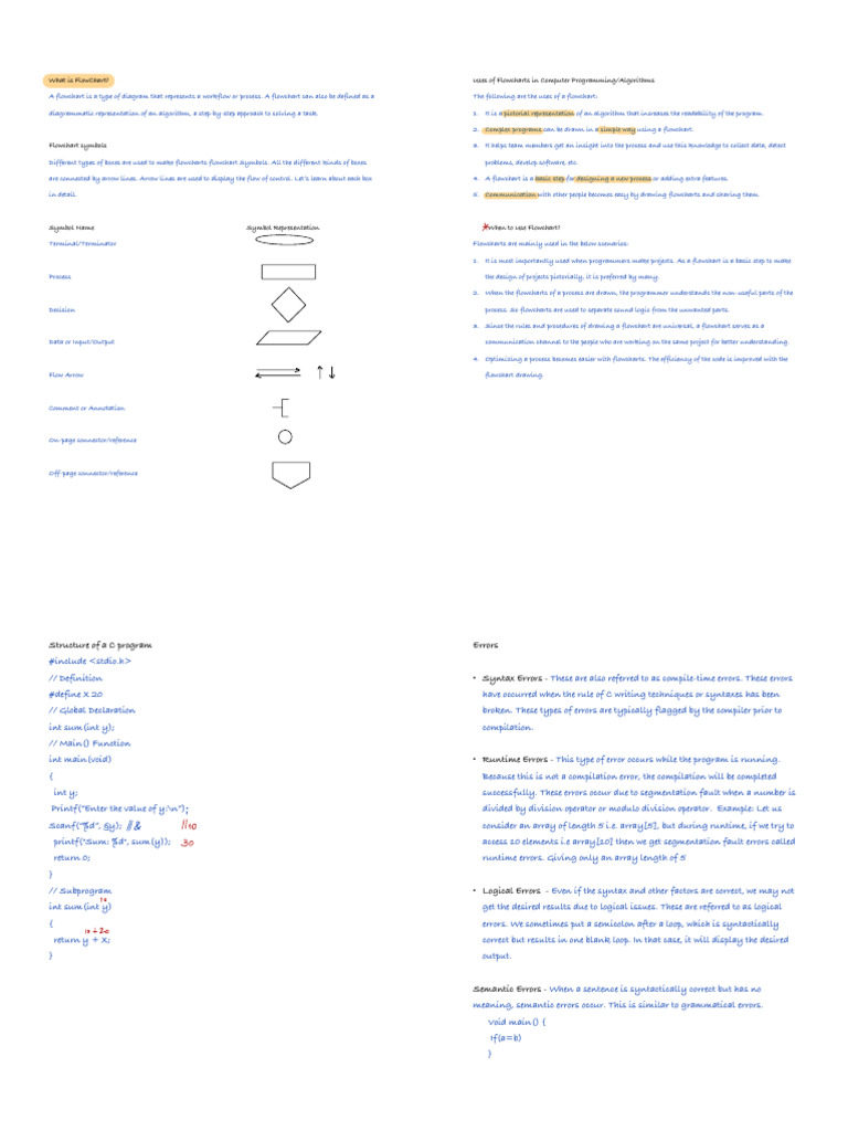 C prog notes-1 | PDF | Computer Program | Programming
