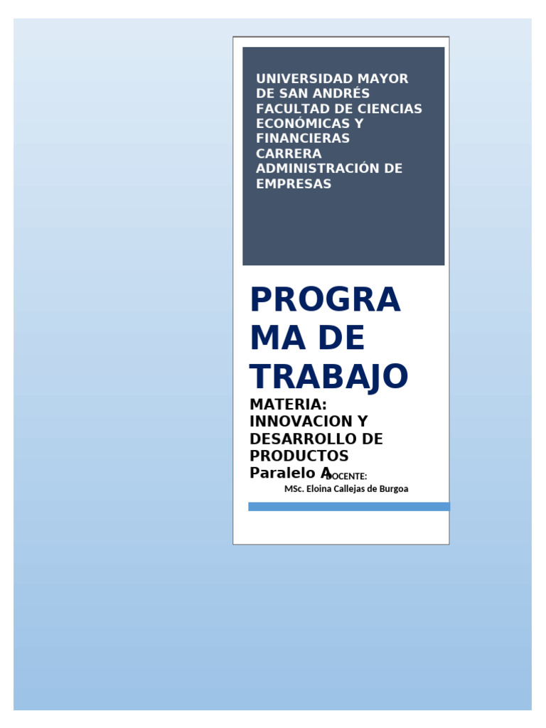 Innovacion y Desarrollo de Productos Programa Academico 2025 | PDF | Producto (Negocio) | Marketing