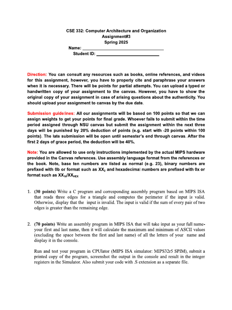 Assignment3 Cse332 | PDF
