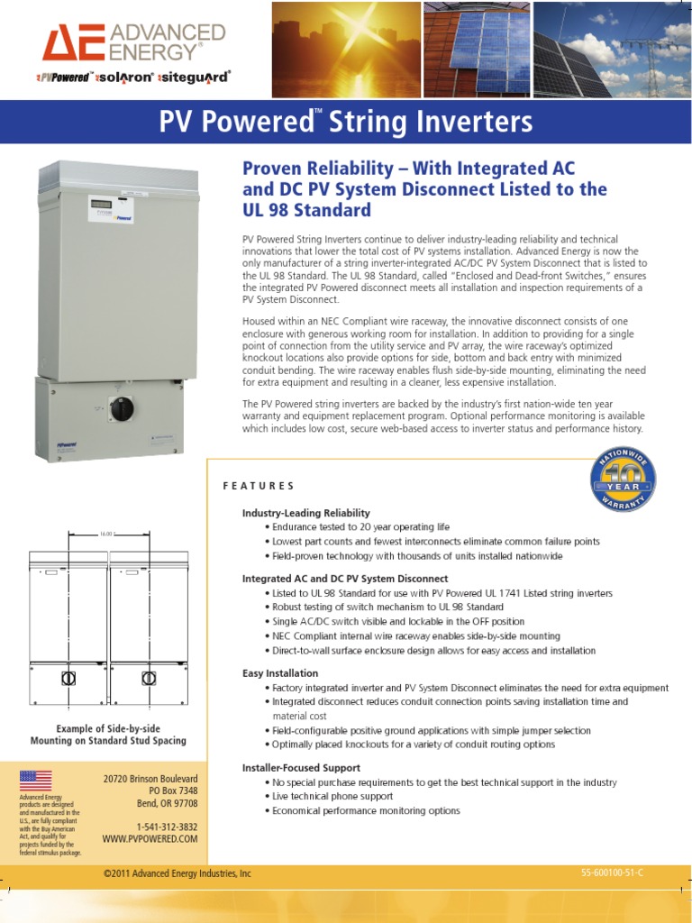 PVP2000-PVP5200 Data Sheet PDF | PDF | Photovoltaic System | Power Inverter