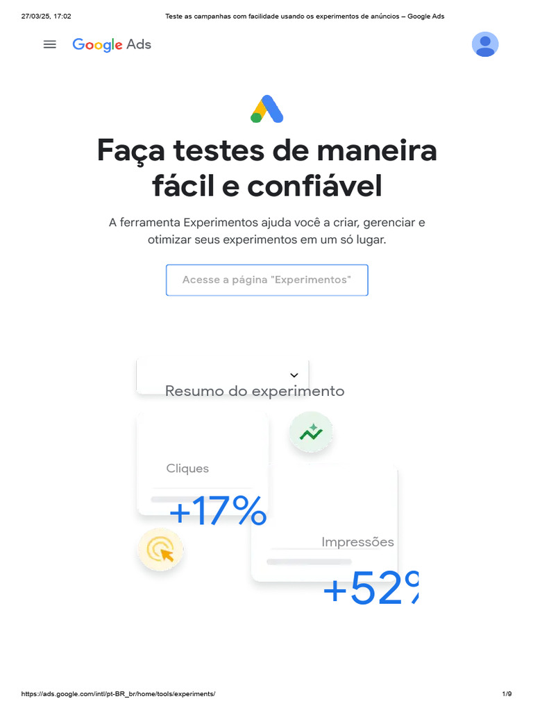 Experimentos Eficazes no Google Ads | PDF | Publicidade | Aplicativo ...