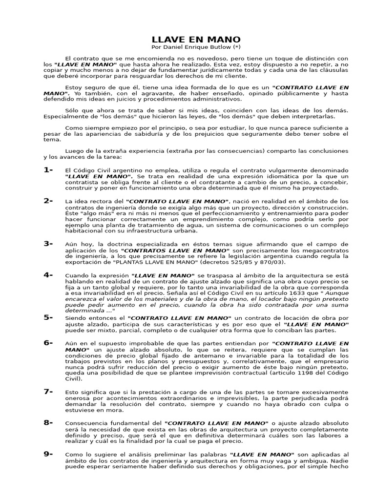 Llave en mano por Dr. Butlow-1 | PDF