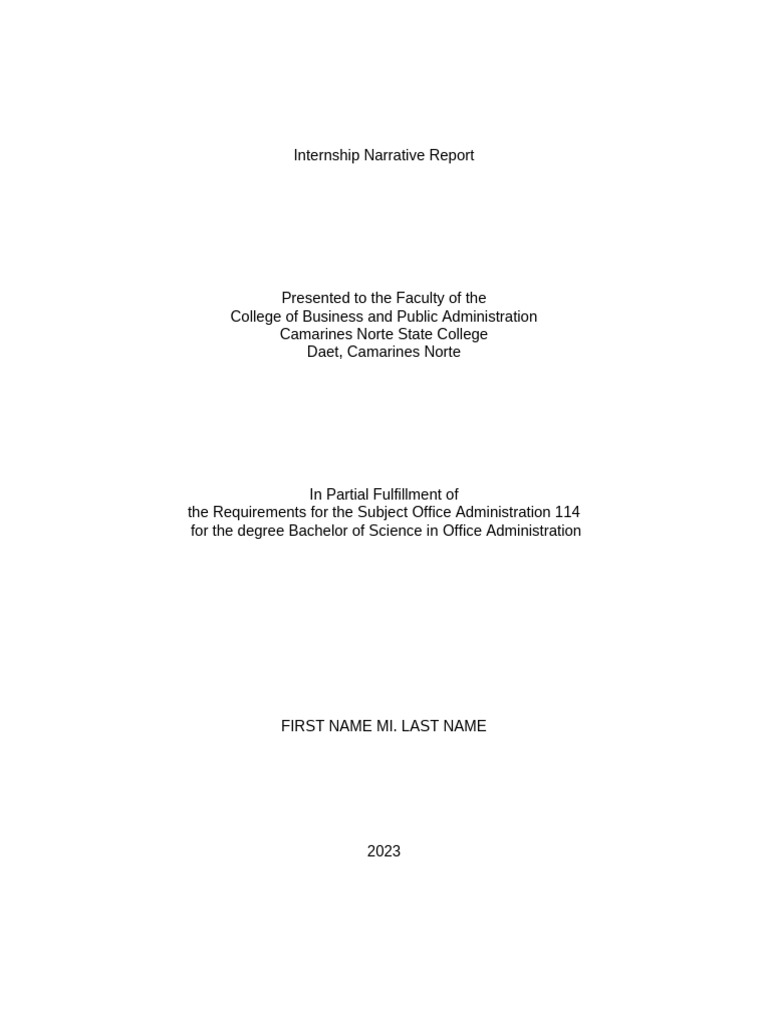 Ojt Report Format 2023 | PDF