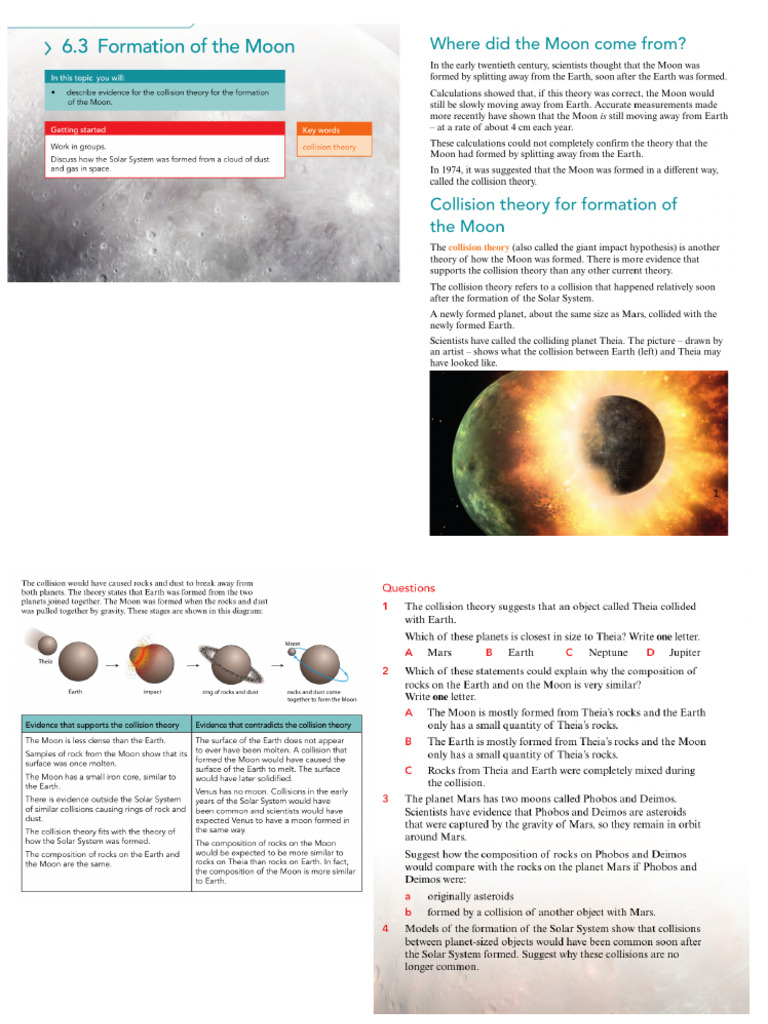 Formation of The Moon | PDF