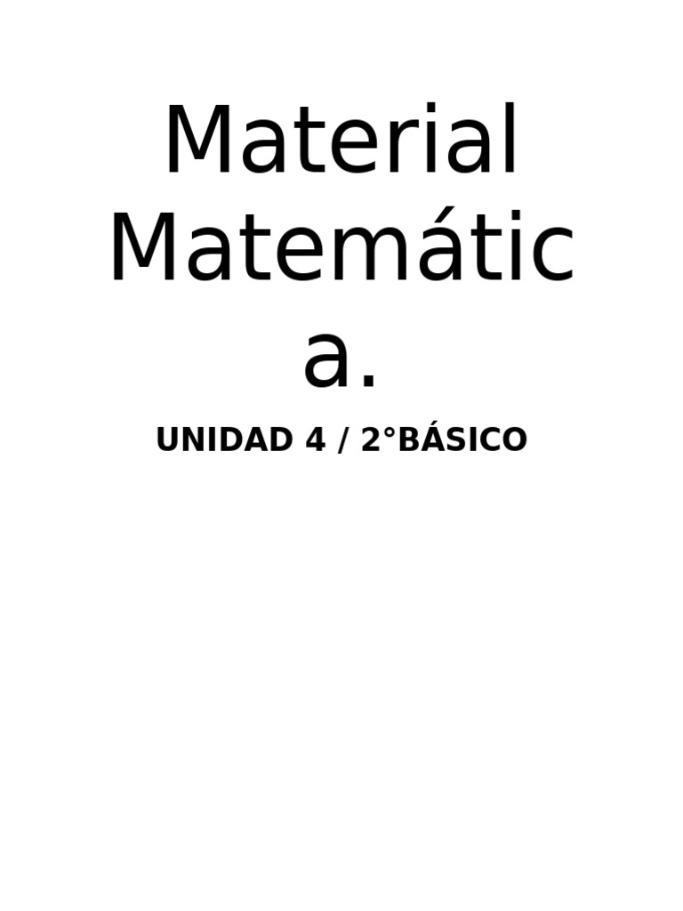 Actividades de Matemáticas para 2° Básico | PDF