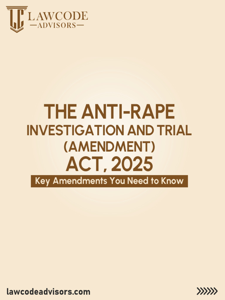 The Anti-Rape (Amendment) Act, 2025 | PDF