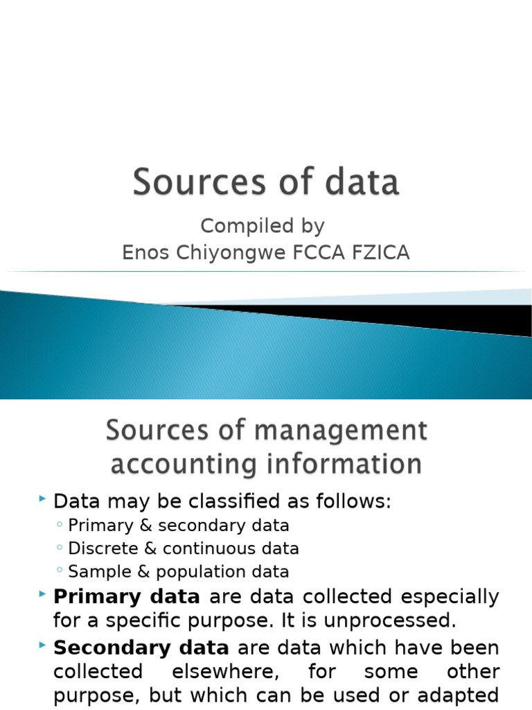 Sources of Data - F2 | PDF | Sampling (Statistics) | Statistics