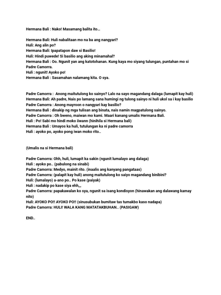 Hermana Bali Script | PDF