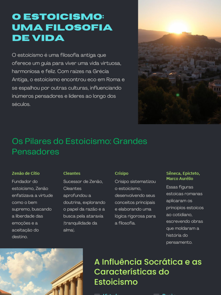 Princípios do Estoicismo e Sua Relevância | PDF | Estoicismo | Virtude