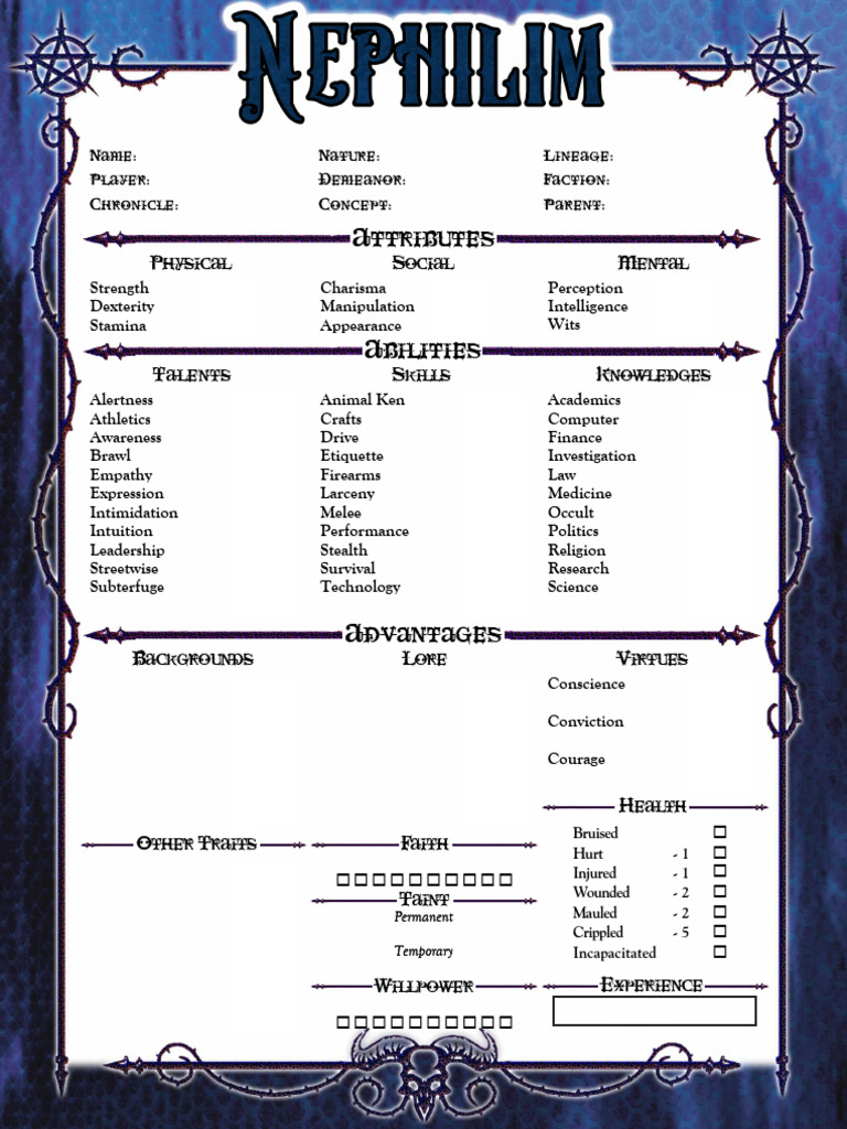 Demon - The Fallen 20th Anniversary Edition Nephilim | PDF