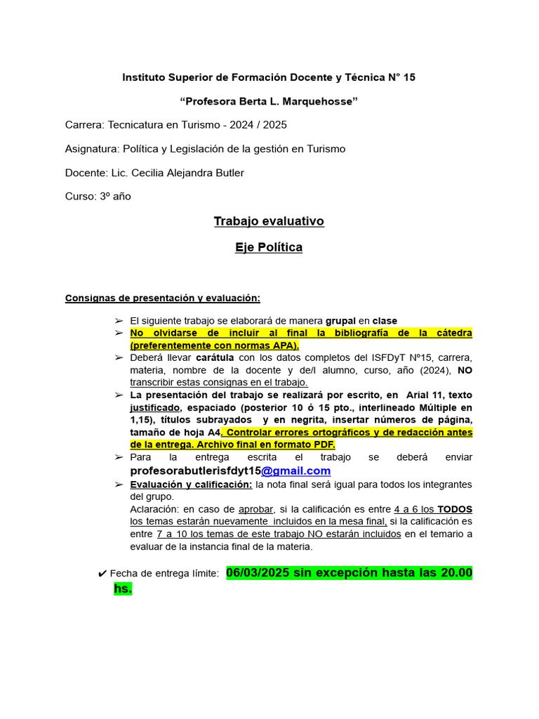 TP Eje Legislación | PDF