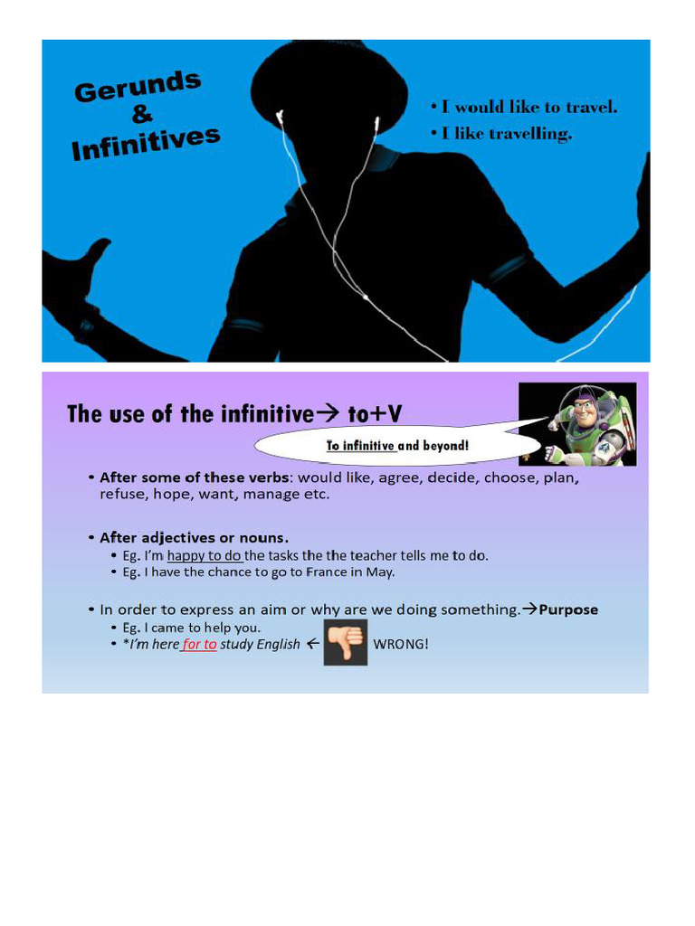 Quick Explanation of Gerunds and Infinitives | PDF