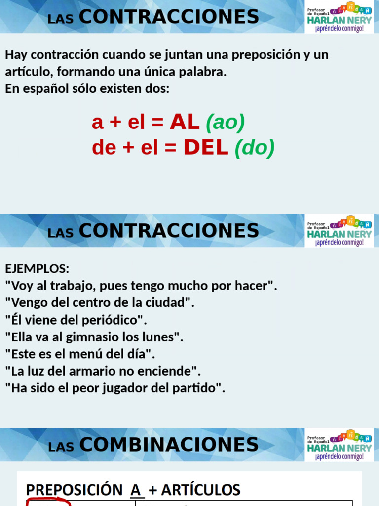 Contracciones e Combinaciones | PDF