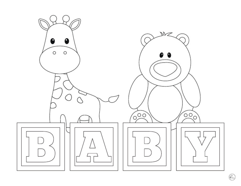 Printable Baby Shower Coloring Page 53 | PDF