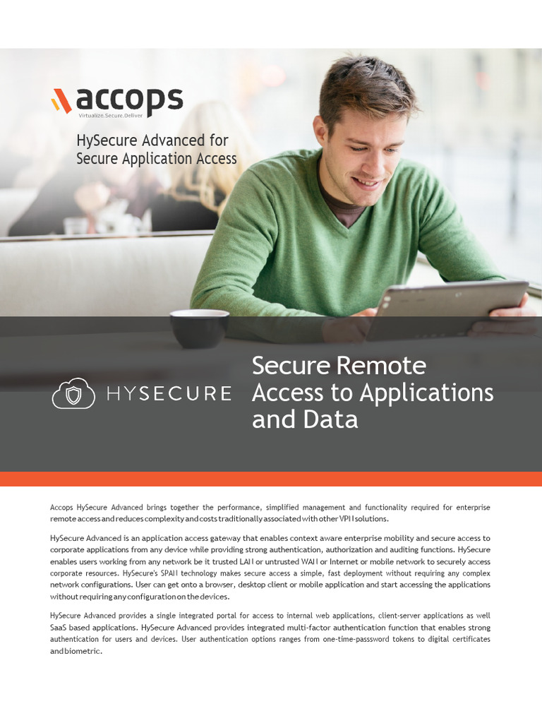 Accops HySecure Data Sheet | PDF | Computer Network | Virtual Private ...