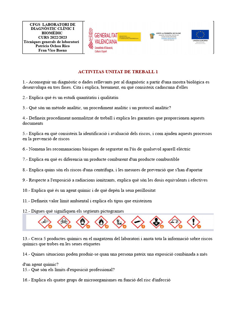 Activitats Val Tema 1 | PDF