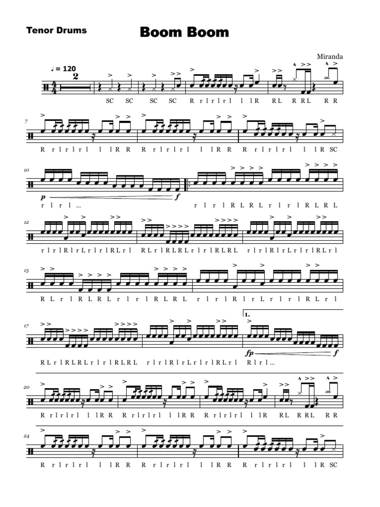 Tenor Drums Performance Guide | PDF