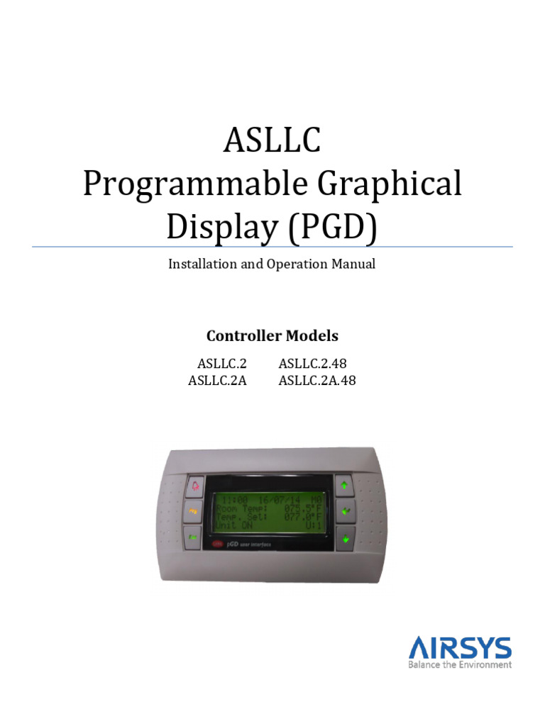 AirSys Controller BREAKDOWN | PDF | Menu (Computing) | Graphical User Interfaces