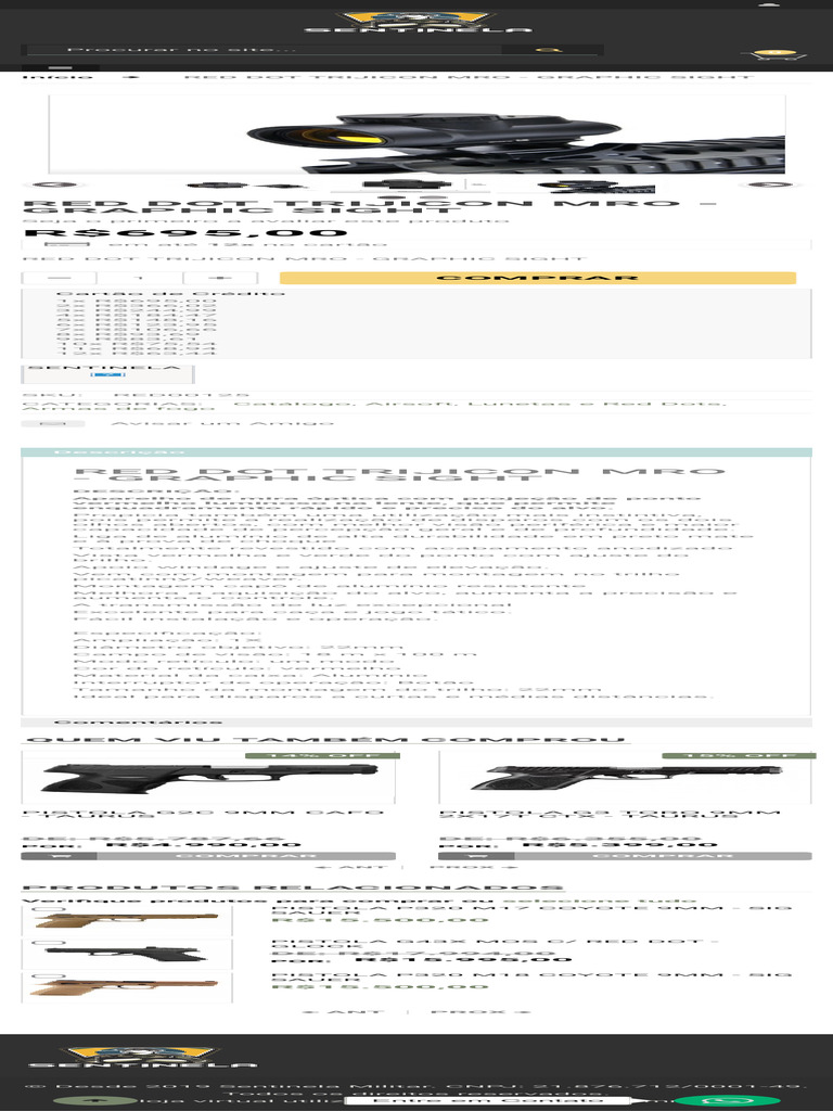 Sentinela Militar - RED DOT TRIJICON MRO - GRAPHIC SIGHT 2 | PDF