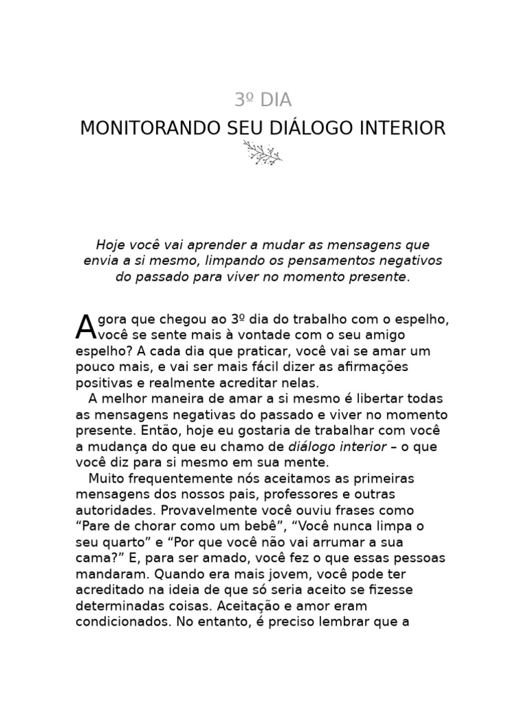 03 Dia Do Desafio de 21 Dias | PDF | Amor | Liberdade