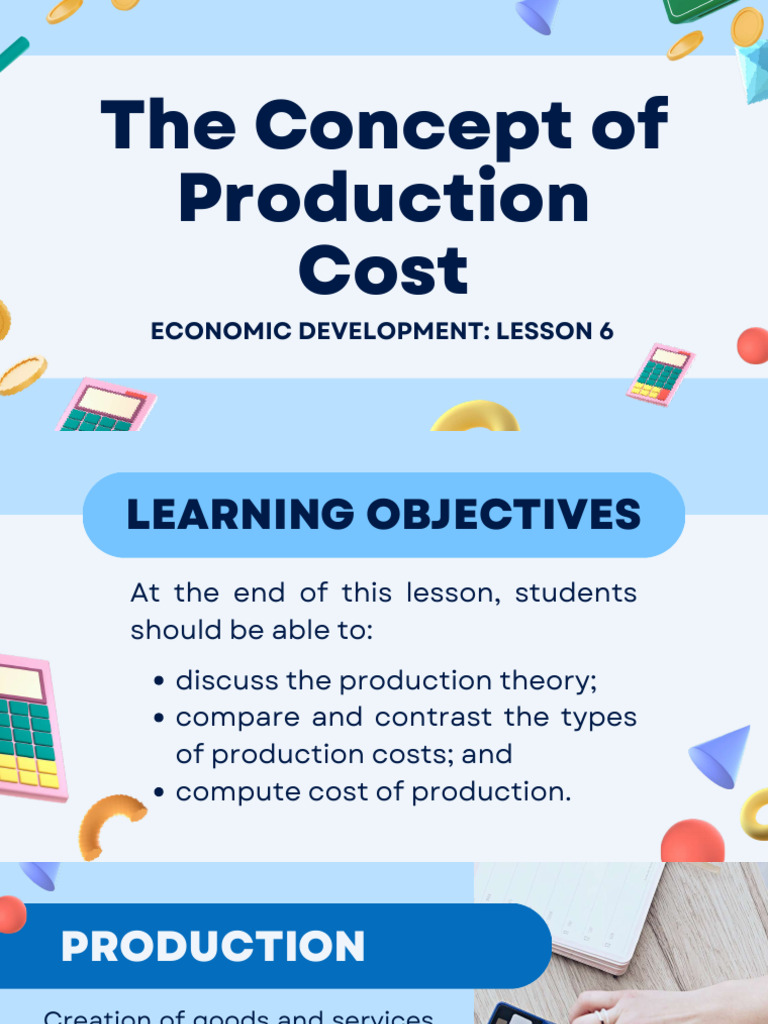 ECODEV-LESSON-6_ | PDF | Factors Of Production | Production Function