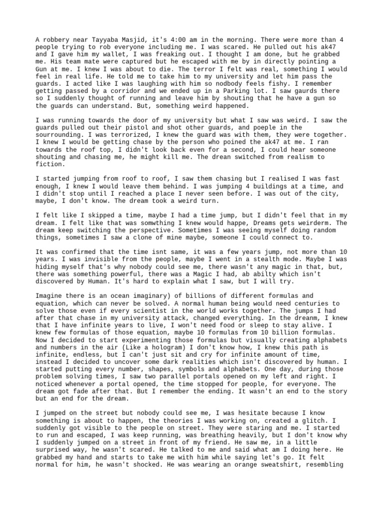 My Dream About Multiverse | PDF