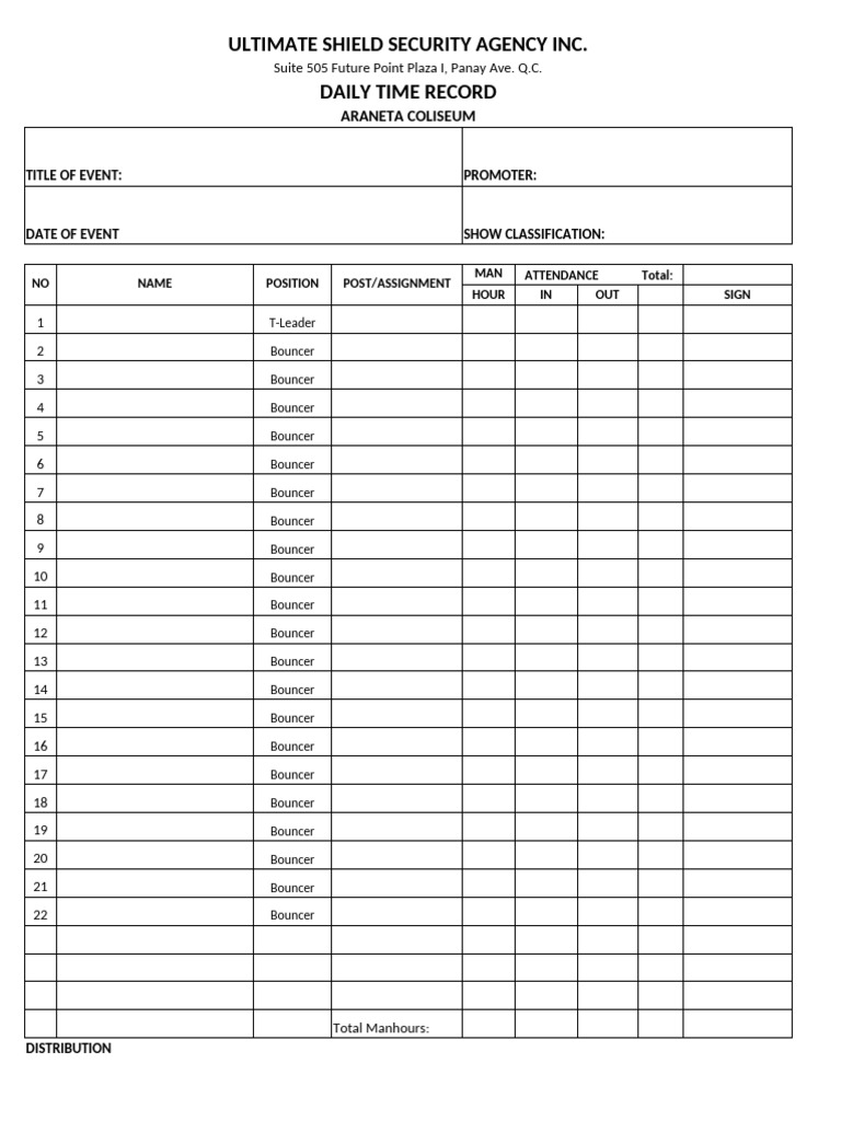 Araneta Dtr Form | PDF