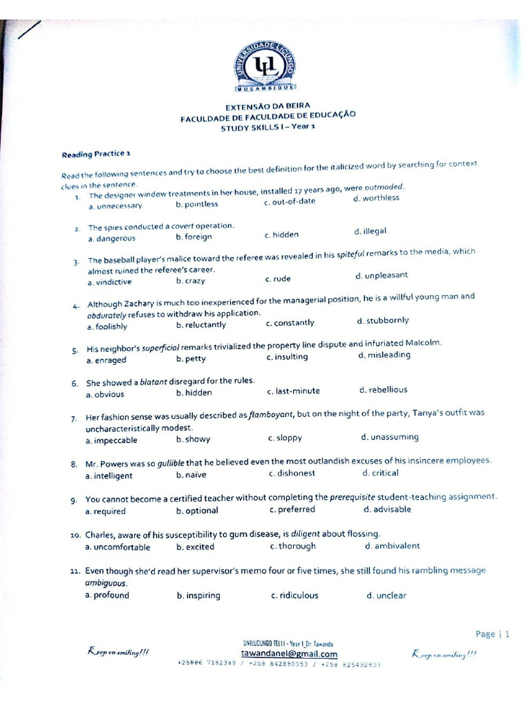 Study Skills | PDF