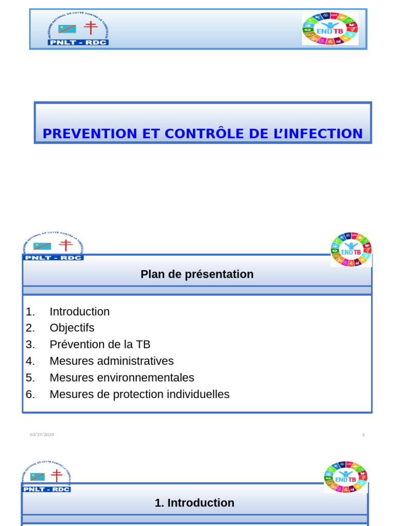 Prevention Et Controle de l'Infection | PDF | Tuberculose | Infection