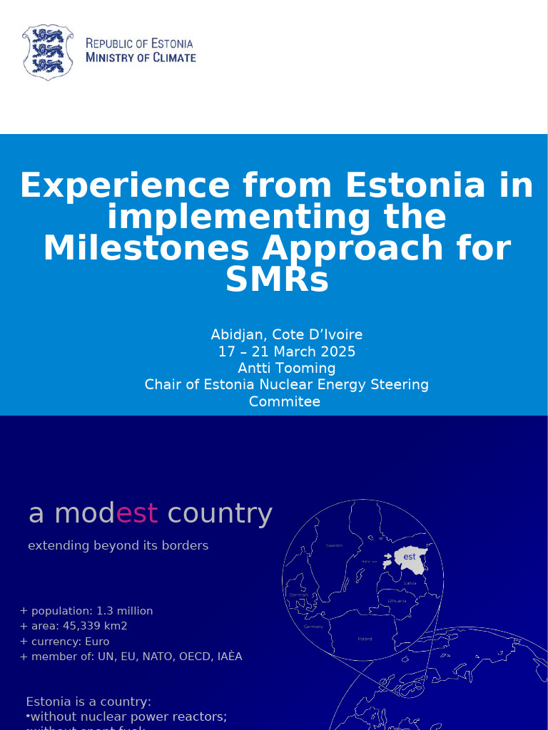 I Experience From Estonia in Implementing The Milestones Approach For ...