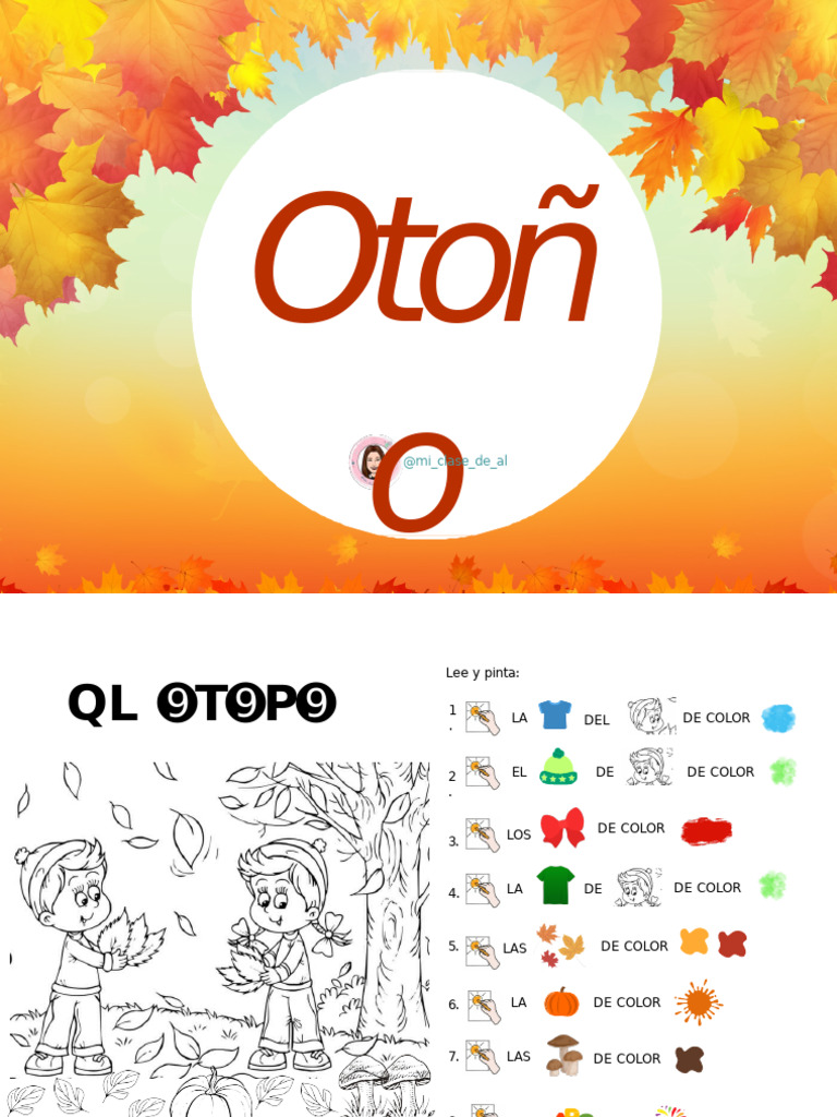 Comprension Lectora Otono Instrucciones | PDF | Color | Rojo