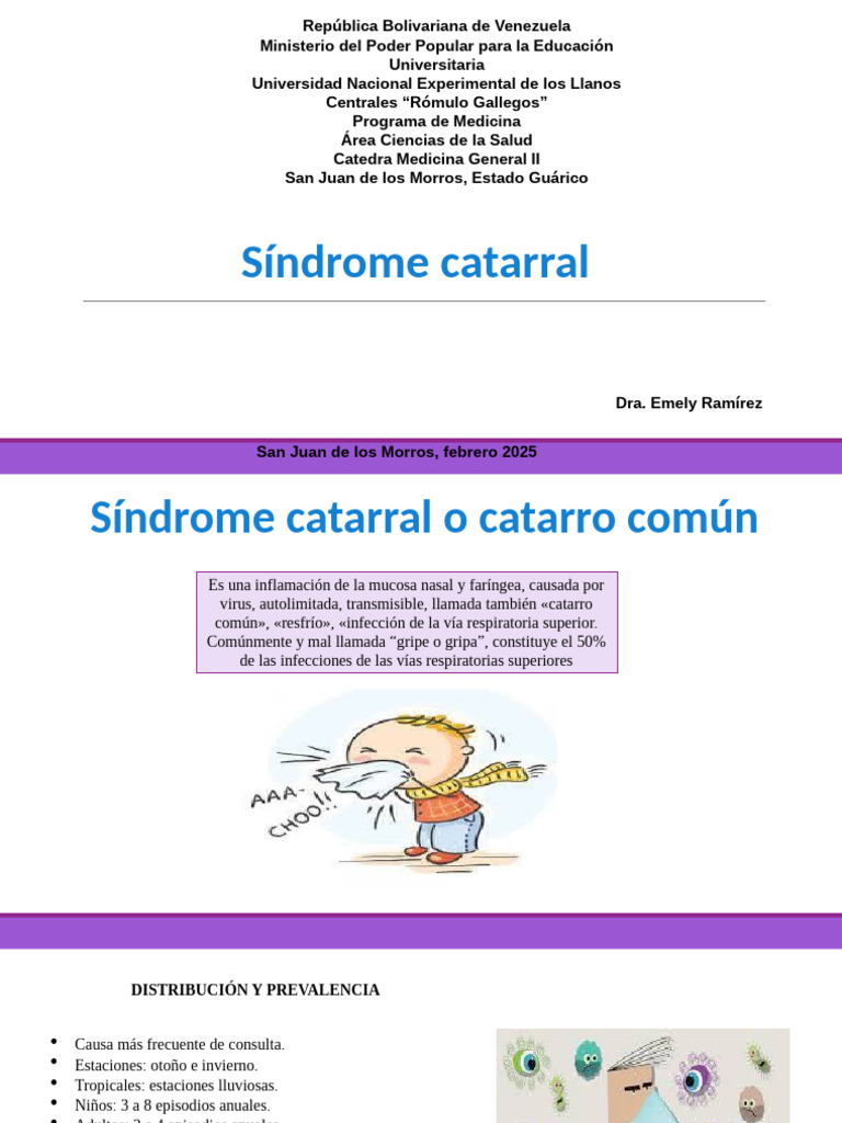 SX Catarral - Faringoamigdalitis | PDF | Resfriado comun | Inmunología