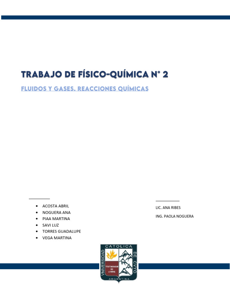 fisico quimica | PDF | Gases | Líquidos