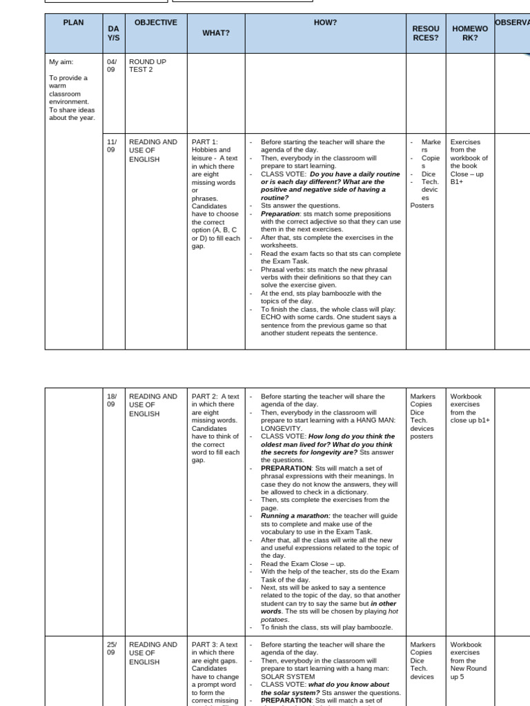 5th Int F September - Use | PDF | English Language | Grammar