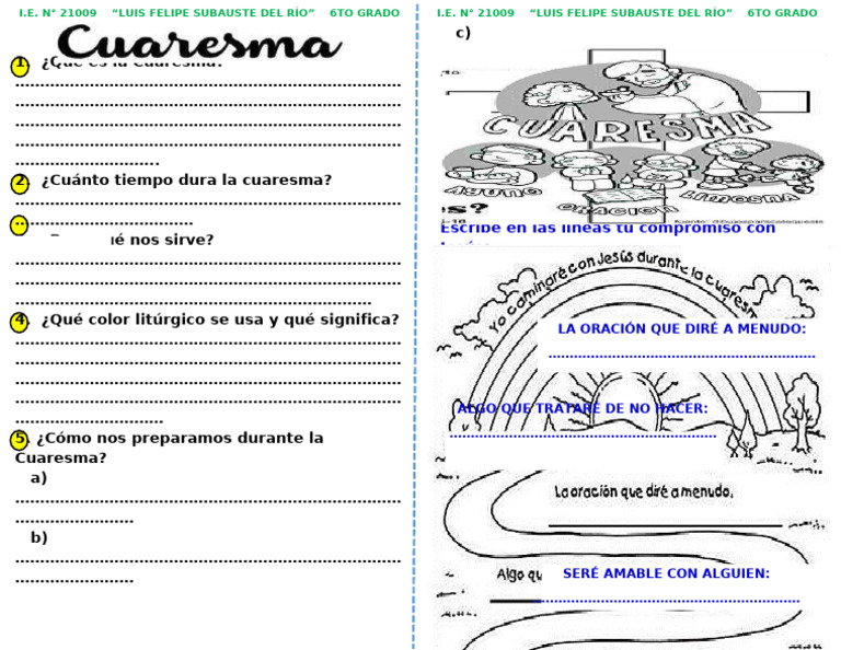 FICHA 2 RELIGIÓN UNIDAD 0 | PDF
